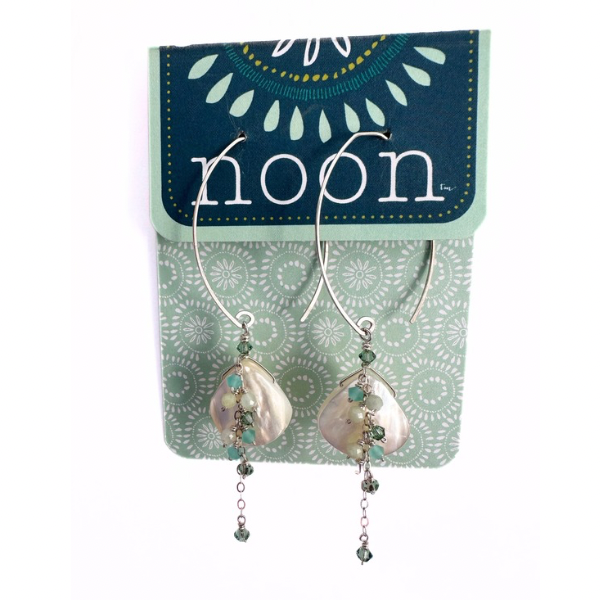 earrings . mother of pearl inverted vines – NOON™ DESIGN SHOP