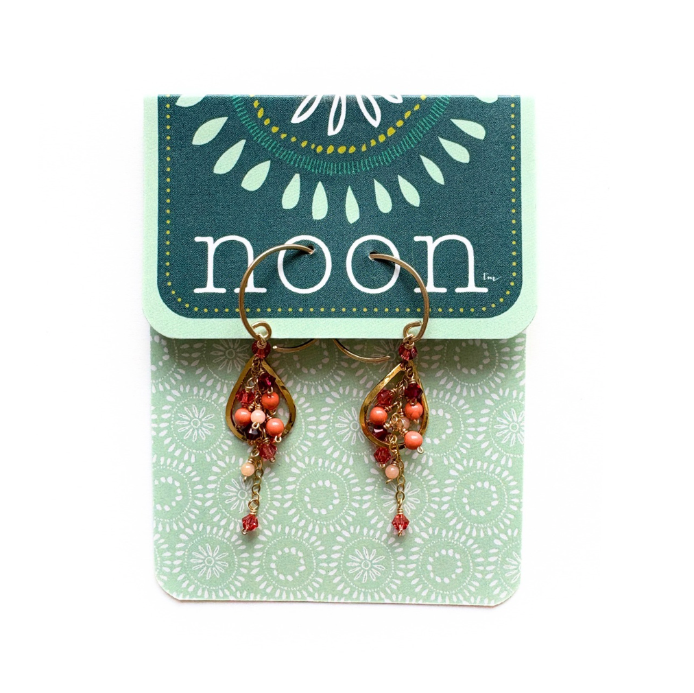 earrings. grecian vine. coral – NOON™ DESIGN SHOP